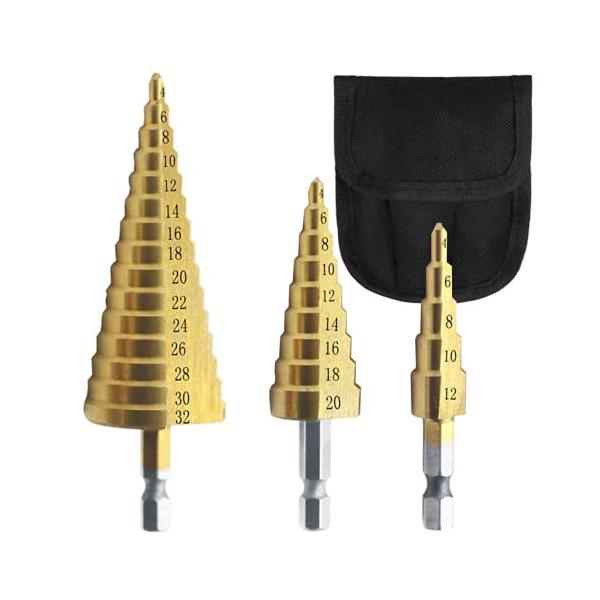 【5段：4/6/8/10/12 】穴あけ寸法4-12mm・【9段：4/6/8/10/12/14/16/18/20】穴あけ寸法4-20mm・【15段：4/6/8/10/12/14/16/18/20/22/24/26/28/30/32】穴あけ寸...