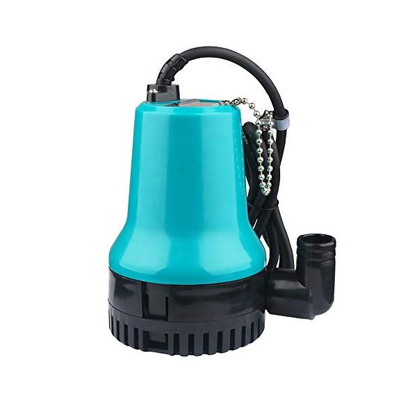 小型水中ポンプ・ブルー 12V ・・Size:12V・入力電圧：DC 12V（家庭用電源では使えない）　入力電流：5.4A　電力：50W　吐出量：70L/min（4.5m3/H）最大揚程：4m　海水対応：可・吐き出し口外径：25mm　電源コ...