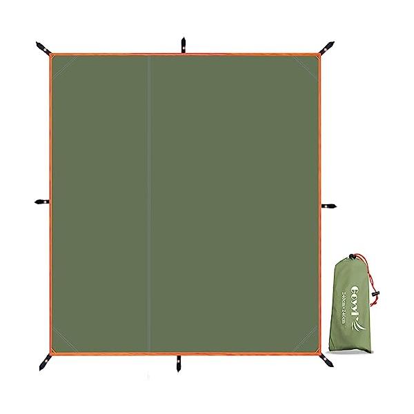 ・アーミーグリーン 240x240cm ・・Size:240x240cmColor:アーミーグリーン・【高い防水性のテントシート】こちらのテントシートは210D引き裂く防止のオックスフォードを採用し、シートの裏面はシルバーコーデイング加工が...