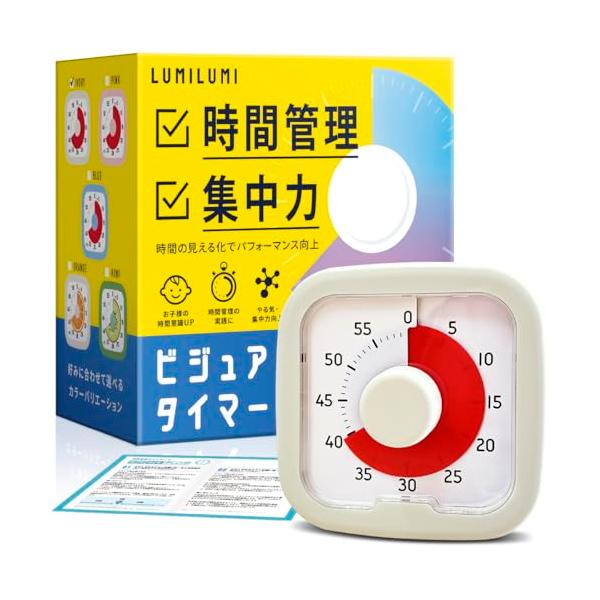 ホワイト/1サイズ/20240703・Color:ホワイト・パッケージ個数:1・?色で時間を実感視覚的に時間の経過がわかるから、時間管理術の導入に最適です。・?時間の知育に「赤が消えるまでに宿題」「みかんがなくなるまでに片付け」など、自然に...