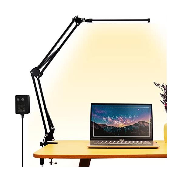 シンプル・高輝度・広範囲照明可能なLEDデスクライト高品質LEDチップを採用することにより最大照度は約2600luxに達成し、従来品よりずっと明るいです。平面発光技術が採用されたLEDライトからの光はワイドに広がり、デスクトップ全体を照らし...