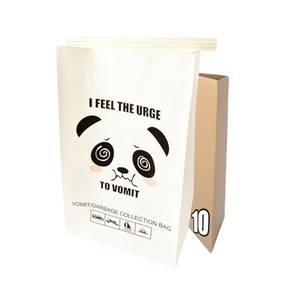 パンダ10枚黒 (Black)/-/PP-00774・Style:パンダ10枚・かわいいエチケット袋のセット商品 コート紙を使用したエチケット袋になります。 旅行時の車酔いやお子様の急な体調変化、妊婦さんの体調変化の時、つわりの時など。 紙...