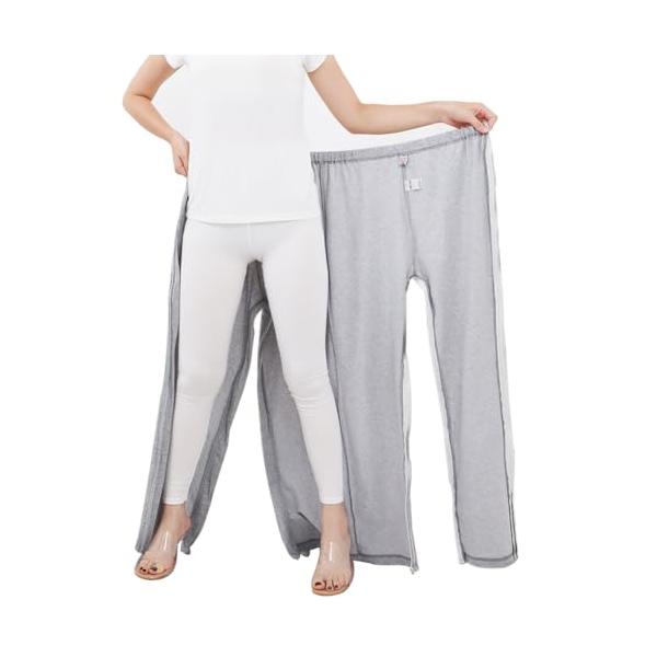 Wrapグレー(長版)/M/HLF02・Color:グレー(長版)Size:M・?脇全開ズボンオムツの交換や着替えがスムーズなフルオープンタイプのズボン、ジッパーは側面が簡単に開くので、足元ズボンのすそも絞っておらないので、履き心地も抜群で...