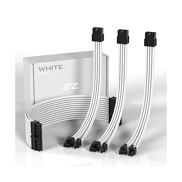 ・18AWG-300 - 白+櫛 50cm ・・Color:18AWG-300 - 白+櫛・最新のケーブルブレードデザイン、柔らかく、整理しやすい、洗練されたプロ向けの鮮やかな編組ケーブル。・高仕様の18 AWGケーブルは、超高電力モジュラ...