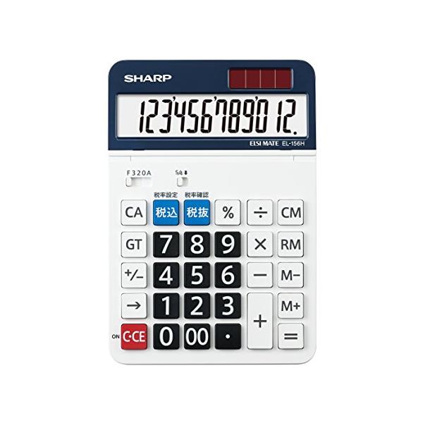 12桁ネイビー/大(セミデスクトップ)/EL-156HX・Size:大(セミデスクトップ)・パッケージ個数:1・桁数：12桁・表示窓サイズ：横 111.4 ×縦 25.3 (mm)・メモリー： 1・使用電源： LR44