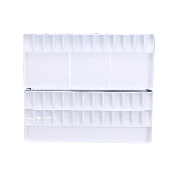 39色ホワイト/長さ20.5cm x 幅8.5cm x 高さ2cm/442072・パッケージ個数:1・用途：水彩・収納時サイズ：85×205×19.5mm・展開時サイズ：174×205×12mm・重量：160g・素材：アルミ