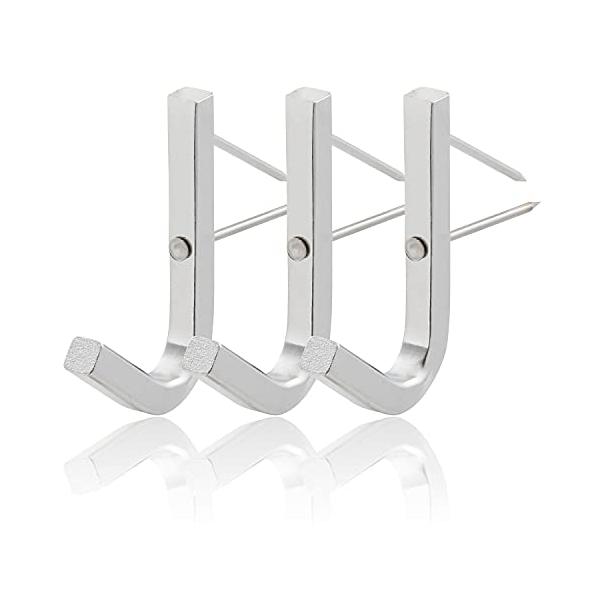 カジュアルシルバー/3個入/H00338・PatternName:ピンフックSize:3個入・パッケージ個数:1・3個入 (耐荷重2kg)・ステンレスの中でもサビにくい、上質な18-8ステンレス（SUS304）を使用しています。・2本のピン...