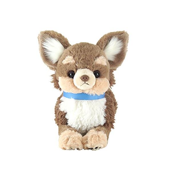 ひざチワワ ブラウンS/18L x 16W x 37H cm/P-8712・Color:チワワ ブラウンS・お膝にのせてほっこりしたりポーズをとらせて飾ったり…柔らかな素材で手触り抜群しっとりホワホワなわんこたちが、あなたのちいさなお供とし...