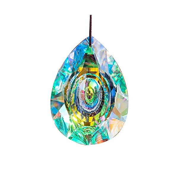 モダンレインボー/-/B07SJQGHNK・パッケージ個数:1・安全なパッケージ:このレインボーメーカークリスタルサンキャッチャープリズムハンギングペンダントは、途中で欠けや傷がつくのを防ぐために箱に入っています。・製品詳細:3.5インチド...
