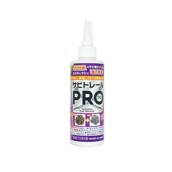 -/180ml/-・：サビ取り、水垢・スケール除去・液性：酸性・高粘度ジェルタイプなので垂直な壁面などでも垂れにくくサビに密着します。・即効性がある酸性タイプです。サビを酸の力で分解するので力が要らず作業が容易です。・非劇物のため安全・安心...