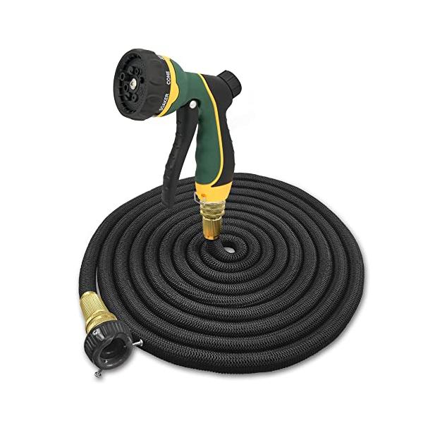 ・ 10mから30ｍまで ・・Size:10mから30ｍまで・【3倍に伸びる】：ホースの内管は天然ラテックスで水を流すと最大3倍まで伸びて（水圧によって最大限まで伸びれない場合があります）遠距離の散水もできます。 ノズルの「Soaker、C...