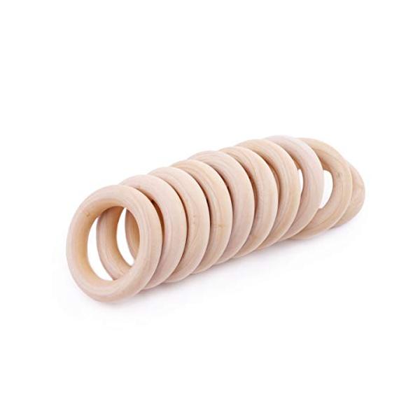 50mm/10個/1個 (x 10)/RM-YH-06MX・パッケージ個数:1・天然素材オーガニック木製を使用したリングです。天然無塗装のメイブルの木で作られたウッドリングどんなお色のビーズとも相性ばっちりです。環境にやさしい安全で健康的な...