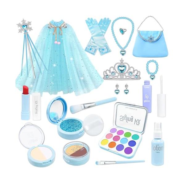 素材:プラスチックとスポンジを使用したメイクおままごとです全てのパーツは色が付けないので、本物の化粧品ではなく、初めての子どもでもあんしんして遊ぶことができます・セット内容：アイシャドー・ハイライト・化粧ブラシ・リップ・ステッキ・おうかん・...