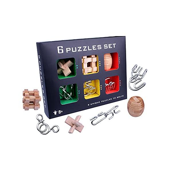 孔明パズル+知恵の輪セットAs Shown/-/GK-JP80246-GKB5・Style:孔明パズル+知恵の輪セット・パズルセット知恵の輪*3+孔明パズル*3、一組の部品を繋げたり外して、また元の形に組み立てる。もっと遊んでみて、もっと奥...