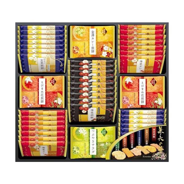 パッケージ個数:1・国産米100％にこだわった煎餅詰合せ、こころ華やぐ金澤兼六製菓の兼六の華。小京都をコンセプトに、色鮮やかに仕上げた一品です。・国産米100%を使用した6種類の煎餅の詰合せ。加賀友禅をモチーフに色鮮やかにデザインされた目で...