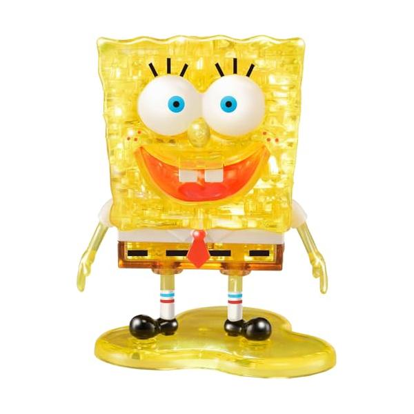 組んで、飾って、楽しめるクリスタルギャラリーは、透明のパズルピースを組み立てて、キャラクターのクリスタルフィギュアを作る立体ジグソーパズルです。・(C)2023 Viacom. Created by Stephen Hillenburg.