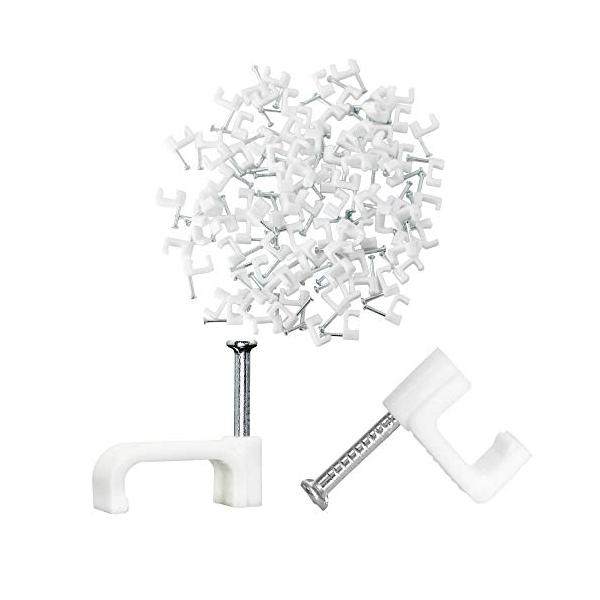 8mm/100個入りホワイト/8mm角型/-・Size:8mm角型・パッケージ個数:100・??「製品説明」ケーブルステップル 100個セット・??「サイズ/素材」8mm/高品質のプラスチック、高炭素鋼製・??「取り付け」ハンマーを使用して...