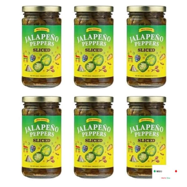 -/6本セット/-・Size:6本セット・?内容量：326g（固形量177g）×6本セット・青とうがらし（ハラペーニョ）の酢漬け。・食べやすくスライスしてあります。・サルサ・ホットドック・おつまみなどに