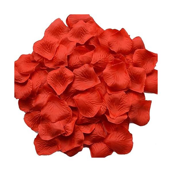 ・赤（2000枚）  ・・Color:赤（2000枚）・【商品仕様】花びら 2000枚セット。カラー：赤・【高品質素材】人工の花びらは、耐久性のある不織布素材を採用、軽くて柔らかい。変形も退色もしない、環境にやさしくて再利用可能 。・【使用...