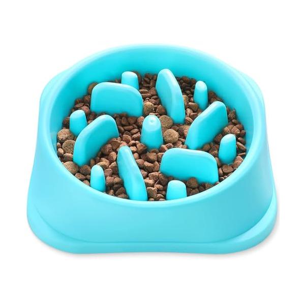 ブルー/-/YM01・「早食い防止」的に犬の食事速度を軽減し、ダイエットもできる ワンちゃんの健康を考えたフードボウルです。食べる時間は4?6倍遅くできます肥満を防止し、健康的な食べ方を促進することができます。・「良質材料」良質PP素材で作...