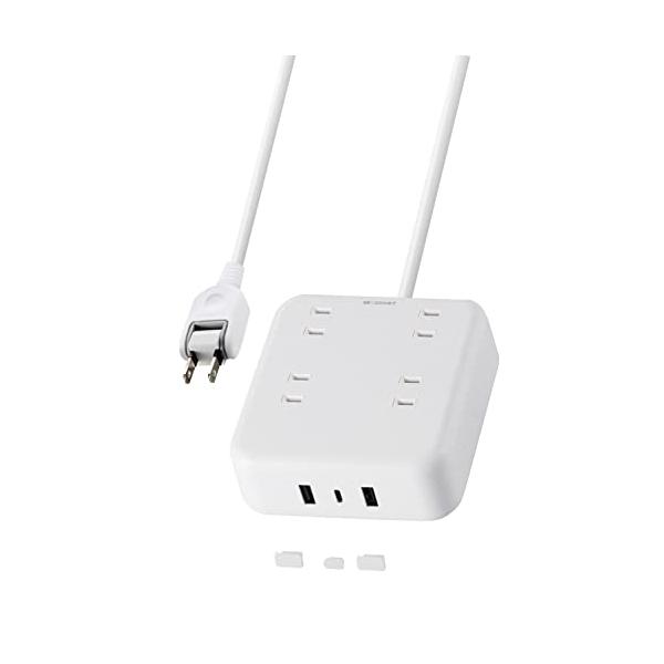 1)コンセント×4個口ホワイト/1.5m/ECT-25415WH・Color:ホワイトSize:1.5mStyle:1)コンセント×4個口・パッケージ個数:1・4つの差込口と1つのUSB Type-C(TM)(USB-C(TM))ポート、2...