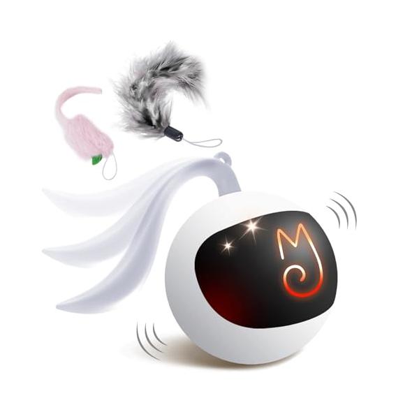 ホワイトホワイト/小/ball-white・Style:ホワイト・パッケージ個数:1・実用性抜群のおすすめアイテムミギポーズの猫用電動ボールは、コンパクトで愛らしいデザインでありながら、高い耐久性を備えた上質なアイテムです。硬いフローリング...