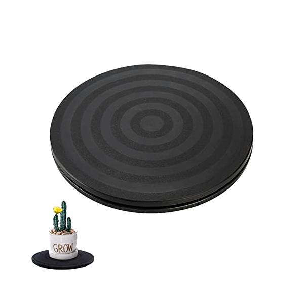 360 度 回転・ブラック 直径20cm ch-822・1.高品質のABSプラスチック製で、最大30kgの重量に耐えます。・2.直径20cmで、シングルサイドに滑り止めバンパーが採用されているので、安定した回転が可能です。・3.プラットフォ...