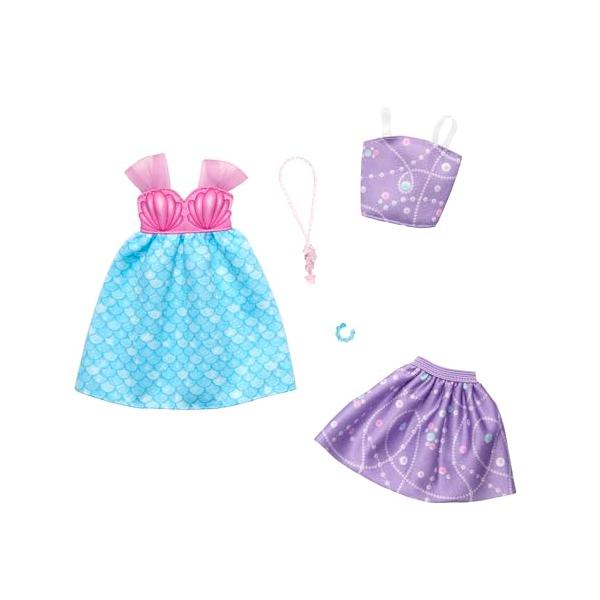 モダン2パステルカラーのワンピースとセットアップ/Barbie size/HRH44・Color:2パステルカラーのワンピースとセットアップ・パッケージ個数:1・内容1つのファッションパックに2着分の洋服とアクセサリーが入ったファッションパ...