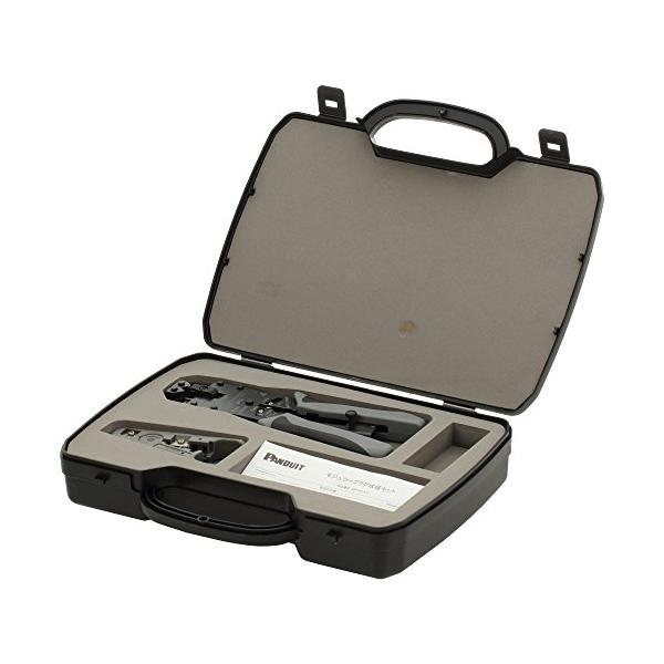・グレー  MPT5E-KIT・・PatternName:単品・適応モジュラ-プラグ:Panduit社製RJ45モジュラプラグ、標準のRJ11(4芯および6芯)・プラグ圧着工具本体(MPT5E)・ケ-ブル被服ストリッパ-・キャリ-ケ-ス・色...