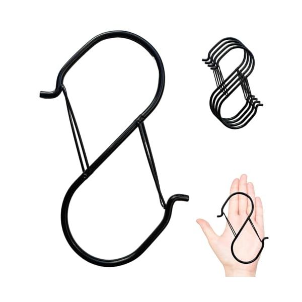 5個入 特大 ダブルロック黒/L/S-hook・Style:5個入 特大 ダブルロック・室内に限らず室外でも大活躍で、キャンプ、事務所、キッチン、お風呂、トイレ、クローゼット、洗濯場、玄関、オフィス、お店、学校、倉庫、物置など使える場面は多...