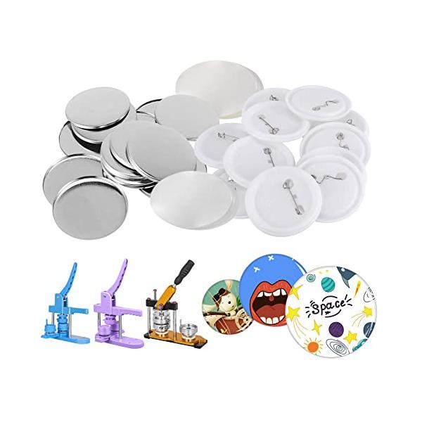 ホワイト/58ｍｍｘ200個/-・Size:58ｍｍｘ200個・??お得なセット缶バッチマシーン専用ボタンバッジです、安全ピン付きの 200pcsラウンドボタンバッジ、直径サイズは58mmです。 DIYに適した標準サイズです。・??耐久性素...