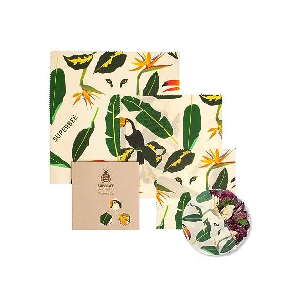 Jungle/Fruit Punch/Jungle・Color:Jungle・パッケージ個数:1・100% オーガニック：SuperBeeミツロウラップスは、サステイナブルな環境で育った蜂の巣で作られた再利用可能のミツロウラップです。GOT...