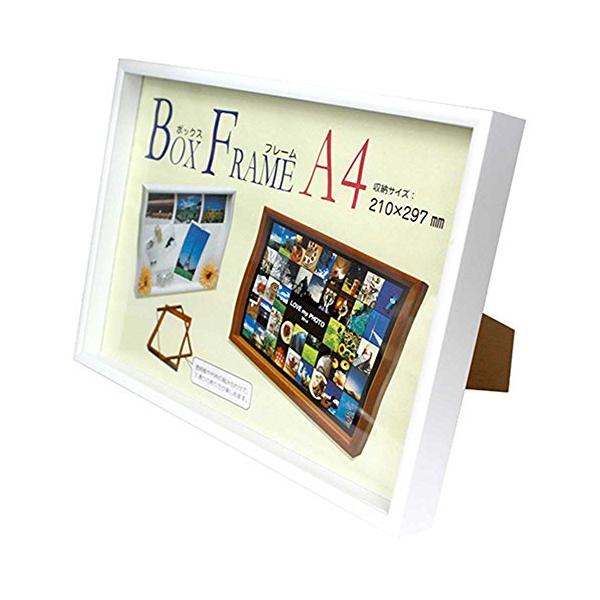 スタイリッシュホワイト/A4/105239・Size:A4Color:ホワイトPatternName:単品・パッケージ個数:1・3通りの飾り方が楽しめる 小物も飾れる立体フォトフレーム・外寸:308×221×32mm・内寸1:297×210...