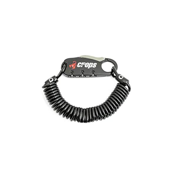 3桁ダイヤル・ブラック φ3x1800mm CP-SPD08-01・・Color:ブラック・ロック方式：3桁ダイヤル・ケーブル：3mm × 1800mm・ヘッドサイズ (W×D×H)：71 × 29 × 11mm・重量：93g