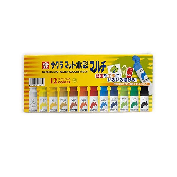 マルチ/-/MWM12PE・Color:マルチPatternName:単品・パッケージ個数:1・12色レモン色・黄色・茶色・黄土色・朱色・赤・黄緑・緑・青・藍色・黒・白・特長1マット水彩の優れた描画特性にペットボトルや牛乳パック等のいろいろ...