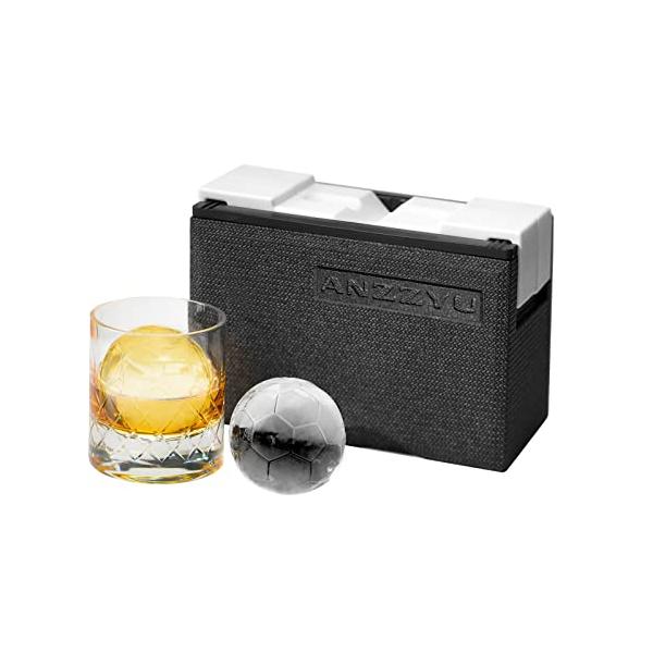 サッカーボール型/-/-・Color:サッカーボール型・素材：形状容器　熱可塑性エラストマー（BPA FREE） 断熱容器・貯水容器　ポリプロピレン・耐冷温度：-30度・サイズ：22＊11＊14.8CM・直径：約7.0CM透明まる氷　2個取...