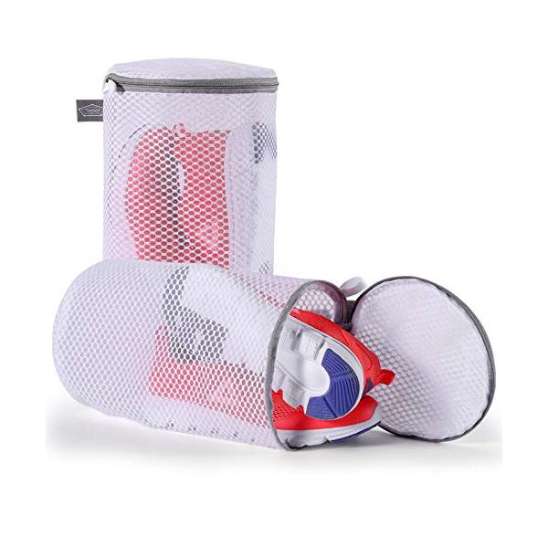 ホワイト/17x17x38cm/Sneaker Laundry Bag 012・Size:17x17x38cm・パッケージ個数:1・2枚セット7 × 15インチ、8から13ヤードの靴に適しています。スニーカーやスリッパを靴洗濯バッグに入れ、...