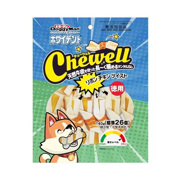 ツイスト140g・Style:ツイスト140g・●鶏胸肉シートを薄い牛皮で包み込んだおいしい天然牛皮ガム。・●鶏むね肉の風味で歯みがきガムが苦手な子も、はじめての子も美味しく長く噛めるガム。・●ベースにはしっかり噛み応えがある天然牛皮1枚皮...