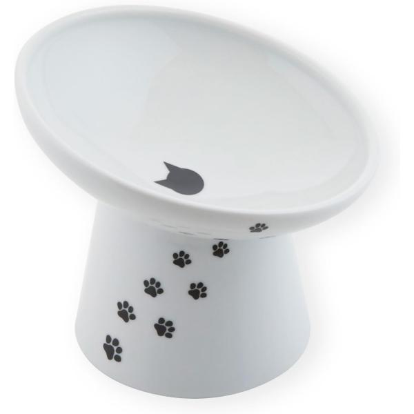 猫柄・ b) 斜めハイタイプ　4580471867594・・PatternName: b) 斜めハイタイプ　Style:猫柄・「猫工学」に基づいたデザイン食器で、猫が負担なくごはんを食べられます。角度付きで食べやすい斜めタイプ。・【斜めタイ...