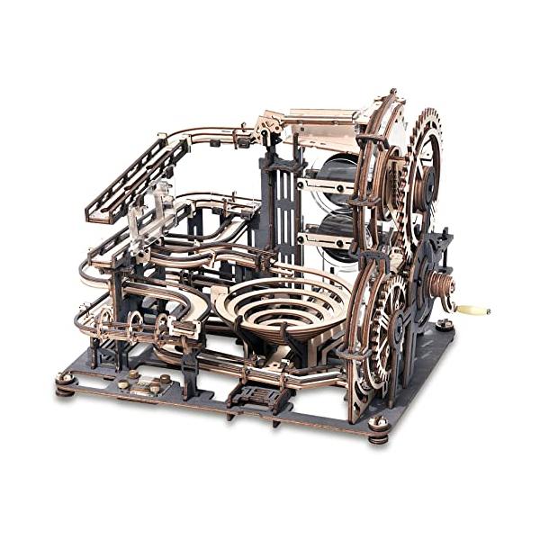 夜の町夜の町/-/-・Color:夜の町・??SF感あふれる木製の美しい造形金属のような光沢と洗練されたデザインが特徴の立体パズル294ピースのウッドパズルを組み上げると、ハンドル操作で歯車が連動し、ボールが螺旋軌道を駆け巡る永久機関のよう...