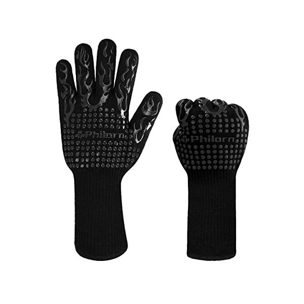 ・新黒い火炎模様  71GG-SCY-2BP・・Color:新黒い火炎模様・【二重構造・耐熱最高温度：800℃】 鍋つかみ耐熱ミトンは二重構造となっており、外部には、耐熱、耐刃に優れた防火繊維と加工されたシリカゲル素材にて熱遮断バリアを形成...