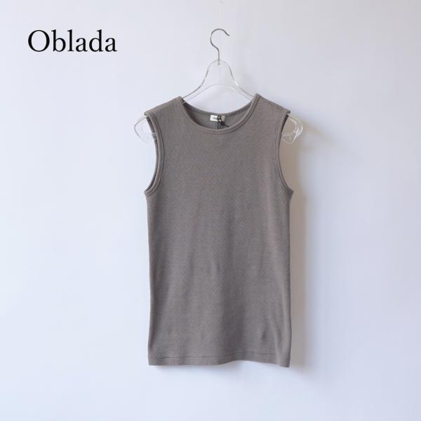 Oblada/オブラダ・COTTON CASHMERE TANK【素材構成】コットン95％　カシミヤ5％コットン×カシミヤのサーマル生地のタンクトップ。一枚で着られるカットソーのトップスとして程よい女性らしさでカジュアル感のあるアイテム。詰...