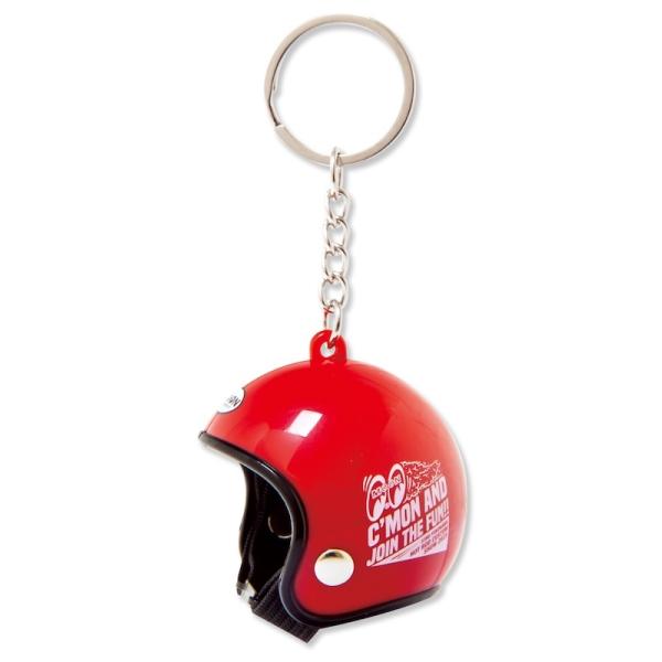 ヘルメットサイズ(約)：高さ4×横4×奥行き4cm 素材：プラスチック製ミニチュアサイズの立体的な赤色のヘルメットが可愛い♪MOONヘルメットキーリングです！33rd YOKOHAMA HOT ROD CUSTOM SHOW 2025 のキ...