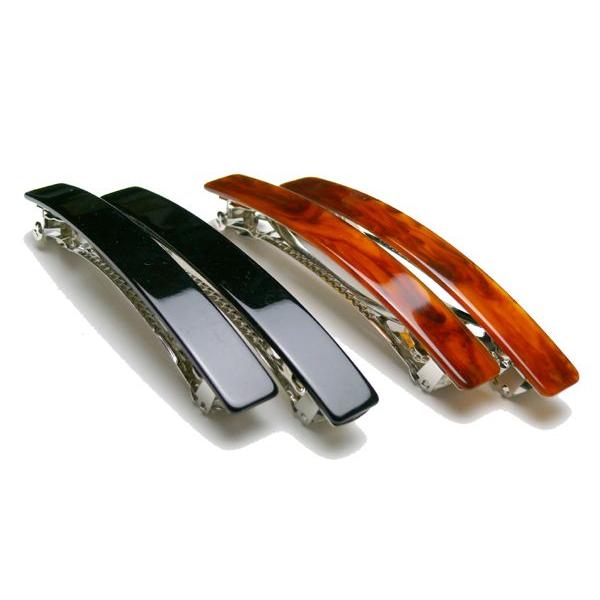 サイズ:長さ:約10.3cm/幅:約1.2cmバレッタ挟み幅:約7.5cm同色2本組定番カラーでとっても使いやすいまとめ髪後ろ髪用に大人ヘアアレンジ/ヘアアクセサリー/リクルート/就活/冠婚葬祭/シンプルバレッタ/オフィスヘアー/バレッタ/...