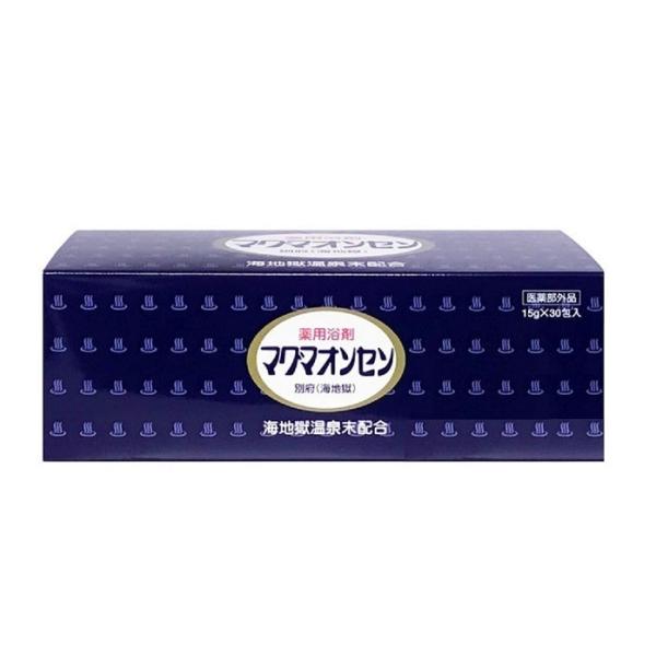 商品名：マグマオンセン 15gx30包 医薬部外品<br>◆用法・容量<br>家庭風呂（150〜200リットル）に１包を溶かしてください。<br><br>◆有効成分<br>乾燥硫酸...