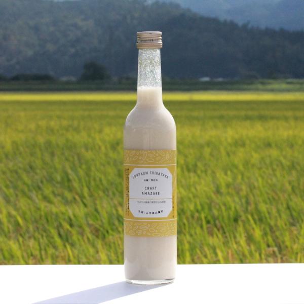 原材料：米（国産）、米麹（国内製造）内容量：500ml賞味期限 ：開封後1週間以内保存方法：冷暗所で保管保存方法：直射日光を避け、常温保存製造者名：株式会社サンファームしらたか製造者住所：山形県西置賜郡白鷹町箕和田1663