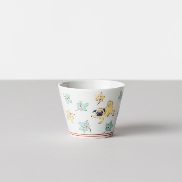 ・商品名：色絵 そばちょこ・サイズ：φ8×H6.1cm/170cc・素材：磁器・色：マルチ・柄：パグ・生産地：長崎県（波佐見焼）・メーカー：マルヒロ・備考：電子レンジ使用可。※食器洗い乾燥機では使用しないでください。洗剤に含まれている成分や...