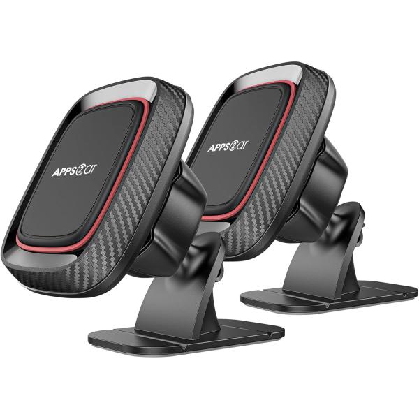 APPS2Car スマホホルダー 車載用 マグネット式 2個セット 強力磁石 粘着タイプ ダッシュボード取付 iPhone・Galaxy対応[2 Pack] Magnetic Phone Holder for Car, APPS2Car [...