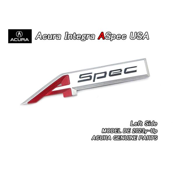 【商品名】北米(US)アキュラ.インテグラ純正エンブレム-サイド"A Spec"マーク＊フロントフェンダー左側用＊北米(US)2023年-2024年モデル【適合-車種】アキュラ.インテグラ.Aスペック＊DE系(DE4)-北米(US)専売車【...