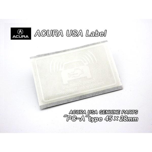【商品名】アキュラ純正ラベル"セキュリティコーション"＊PC-Aタイプ "Immobilizer &amp; Security Caution"＊別名:コーションステッカー/インフォメーションシール＊ドアガラス用【適合-車種】アキュラTSX...